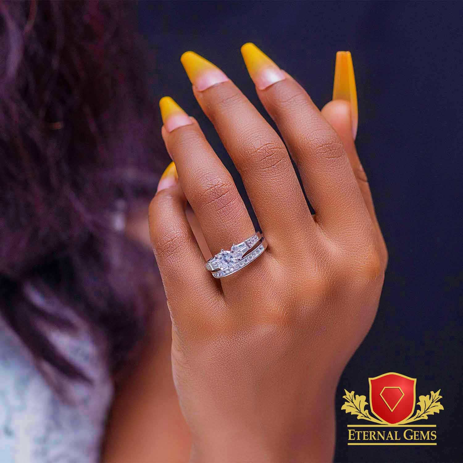 Sterling silver bridal set – Eternal Gems