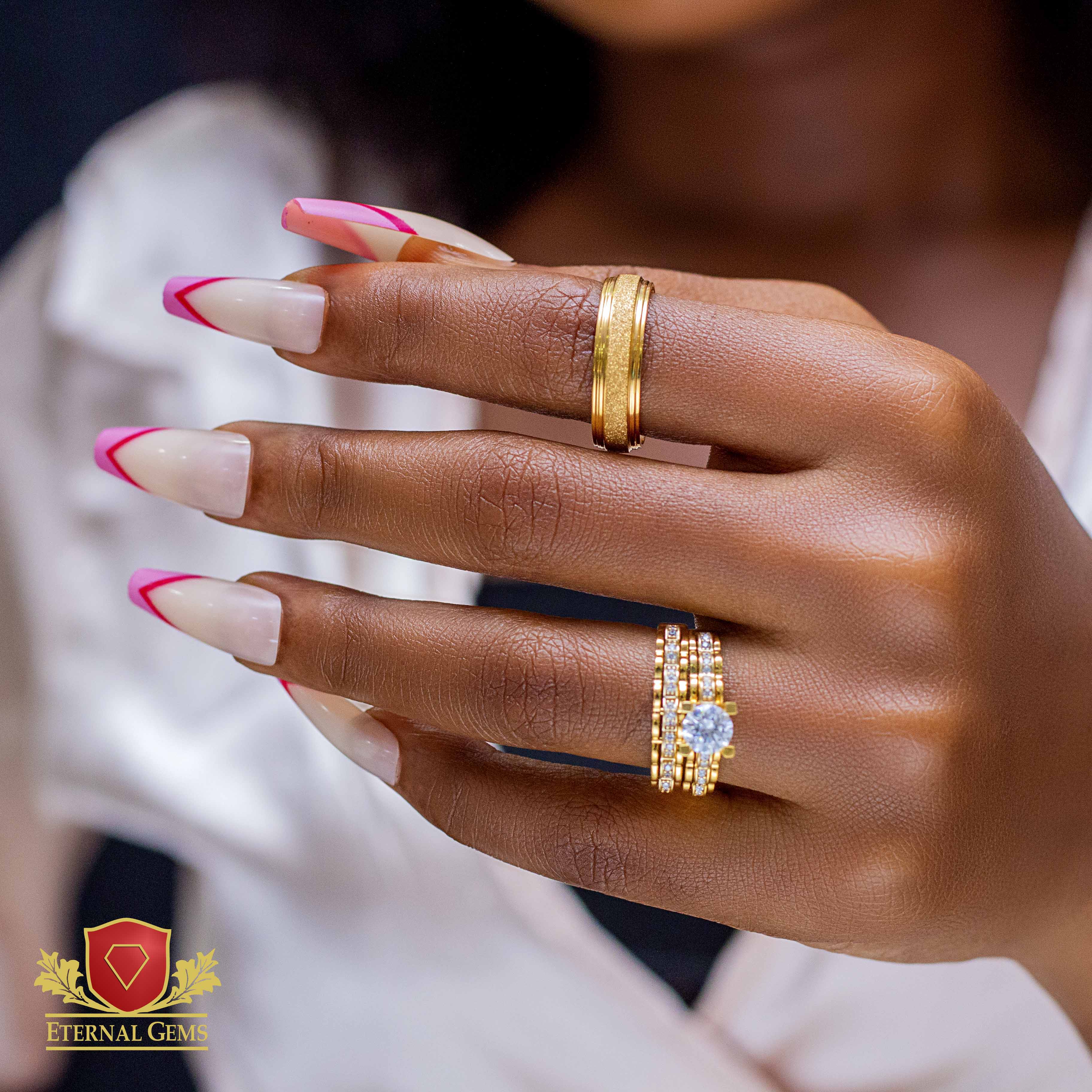 18 Karat Gold Wedding Sets – Eternal Gems
