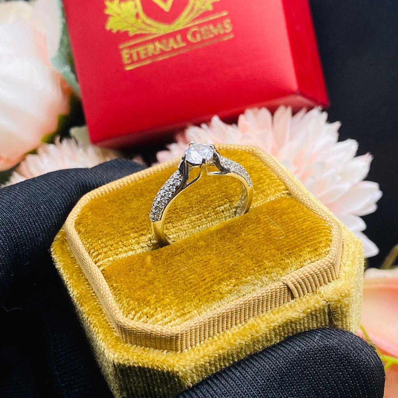 Natalie Sterling Silver Engagement Ring – Eternal Gems