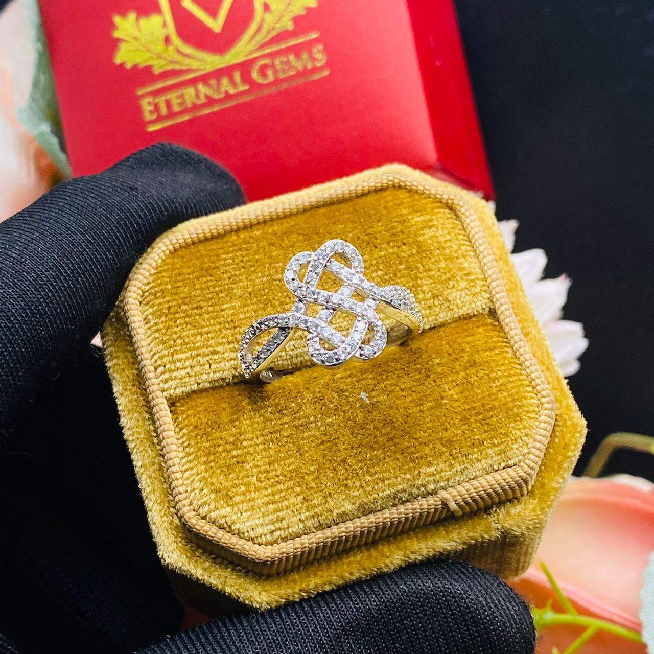 Aaliyah Sterling Silver Engagement Ring – Eternal Gems