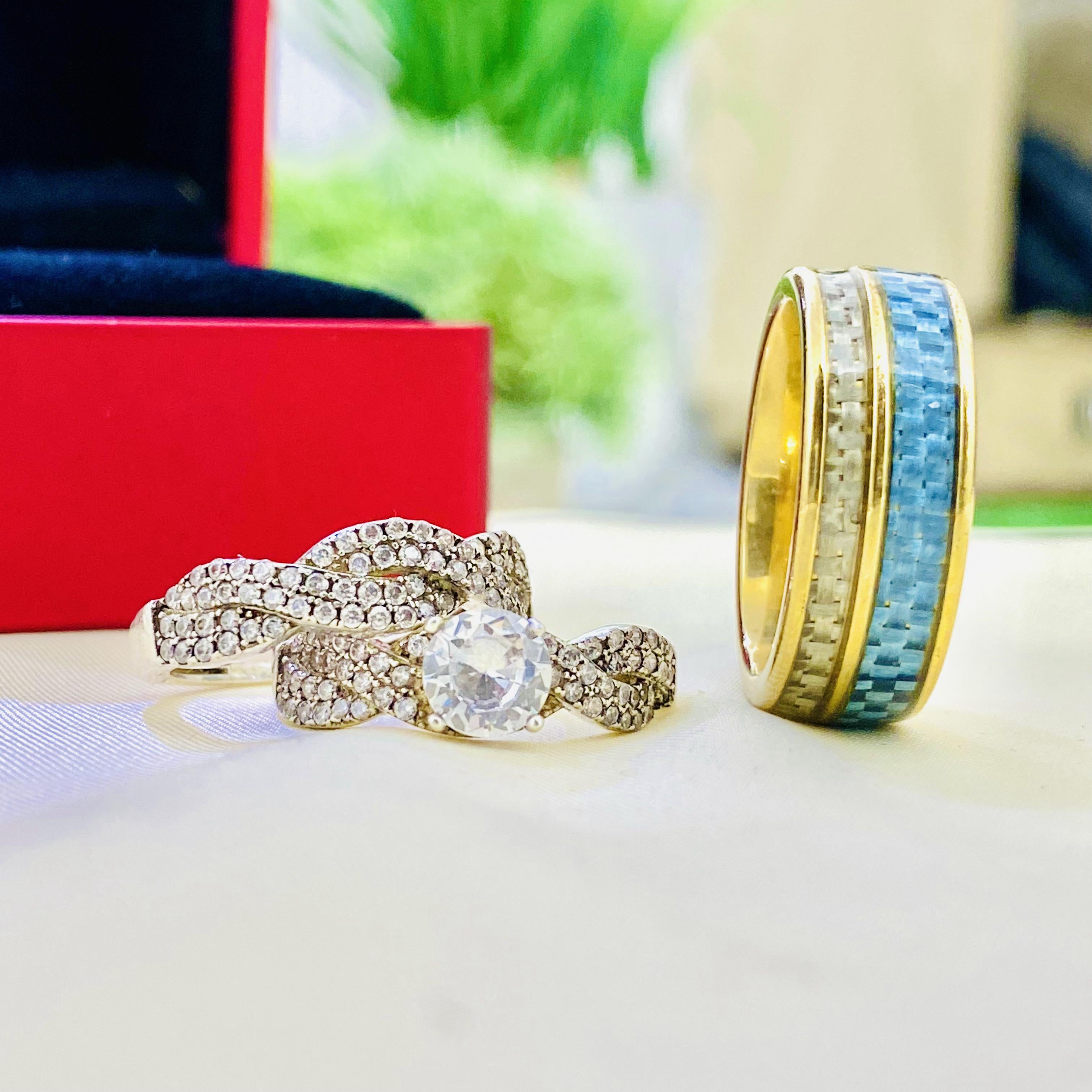 Ryleigh Silver wedding set – Eternal Gems